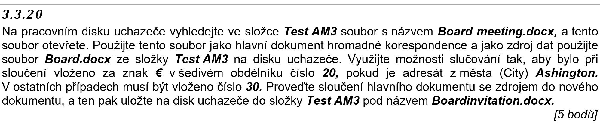 Ukázkové testové úlohy a cvičné testy
